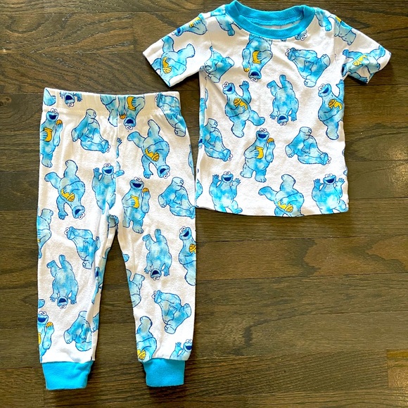 Sesame Street | Pajamas | Sesame Street Cookie Monster Pajamas Size 24m ...